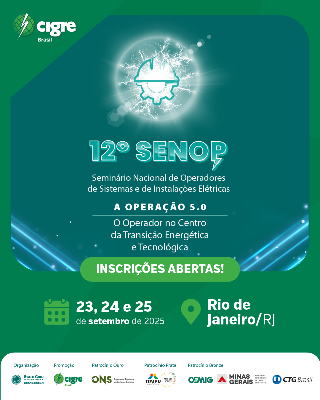 12º SENOP – Garanta sua participação! - CIGRE-Brasil
